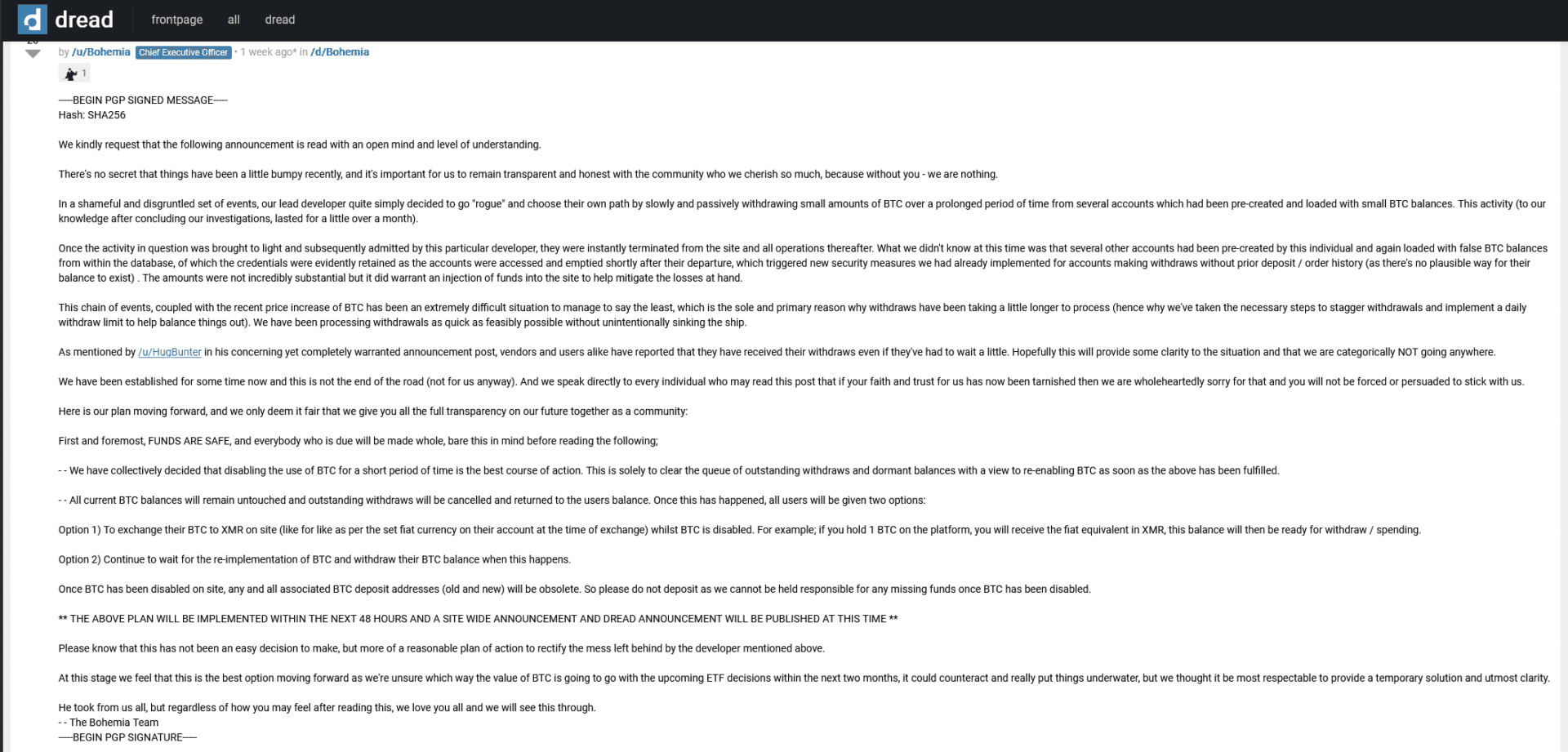 Bohemia Admins Blame Insider for Shocking Dark Web Disruption